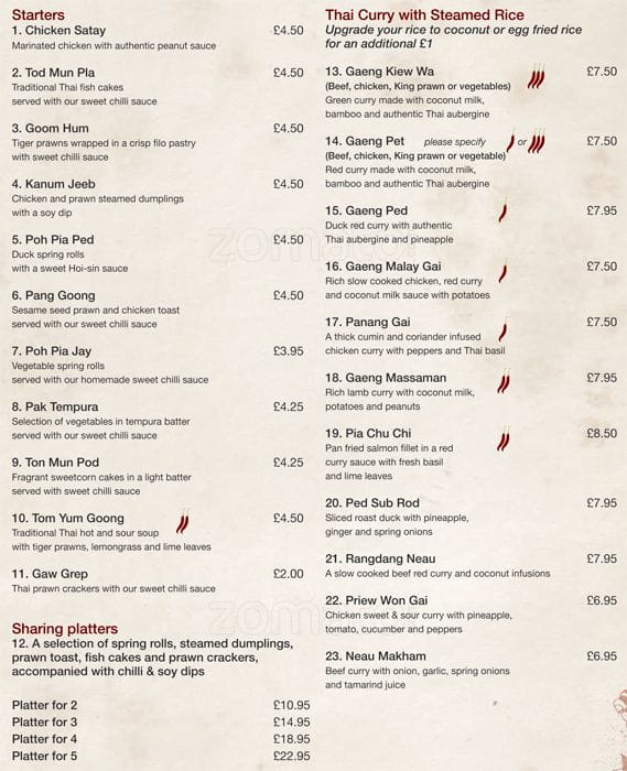 Firefly Menu, Menu for Firefly, Balham, London - Zomato UK