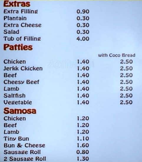 Menu at Bagel King fast food, London, 280 Walworth Road