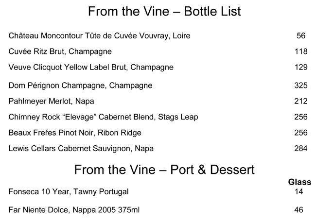 Menu at The Punch Room pub & bar, Charlotte