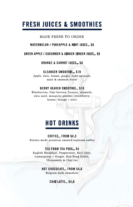 Menu at Brisbane River Grill restaurant, Pinkenba, After Security