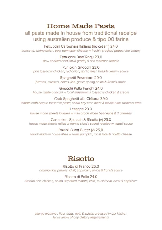 Menu at Paesano restaurant, Hampton Park, 42/166 Somerville Rd