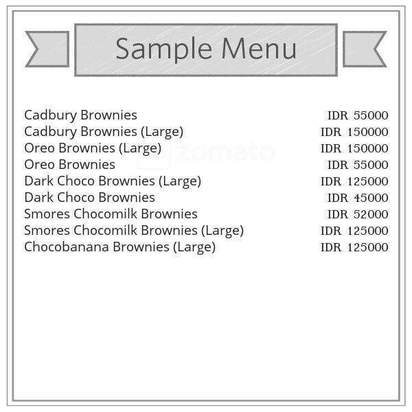 Menu at Fudgy Bro desserts, Jakarta