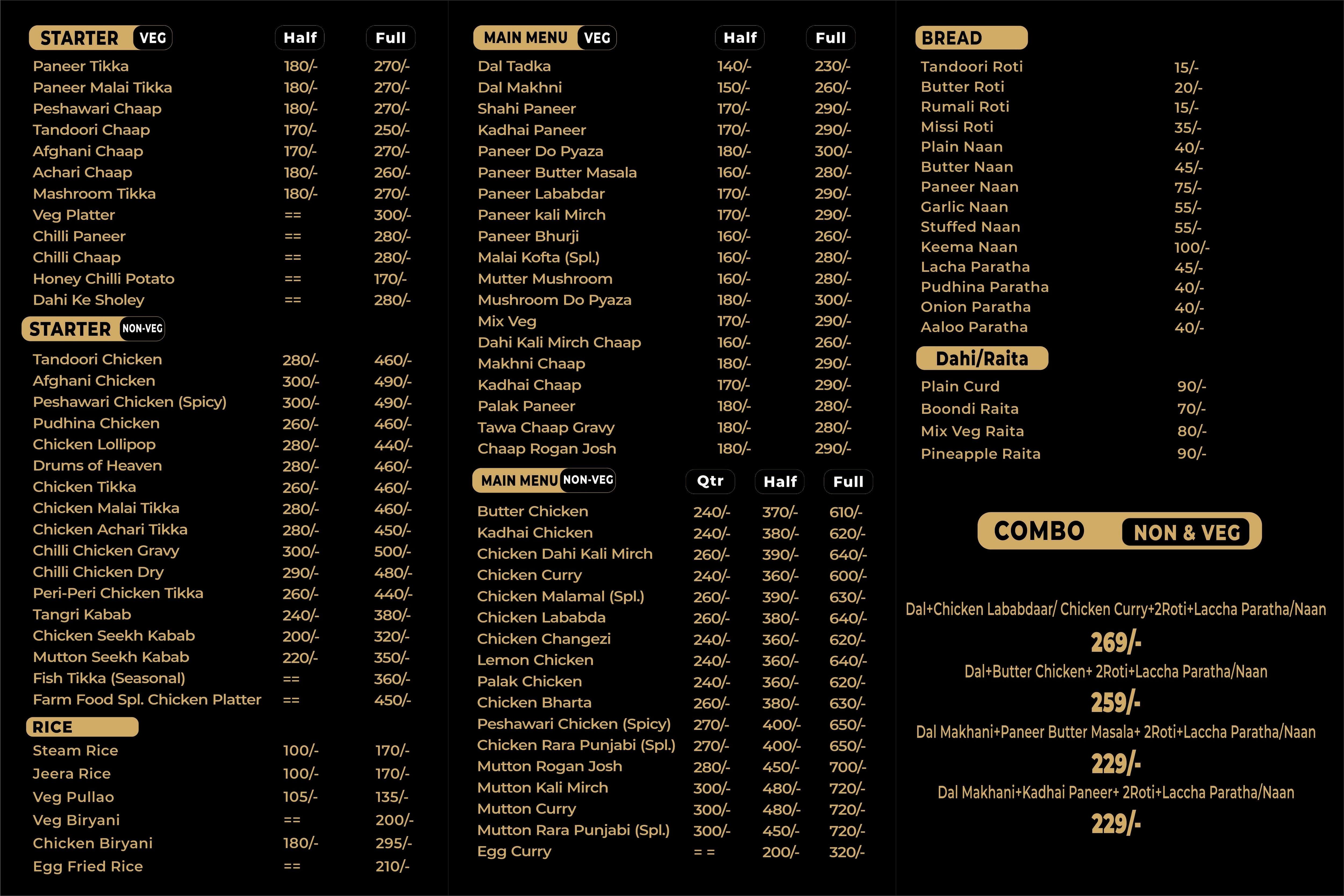 Menu of Local Rasoi, Sector 10, Faridabad