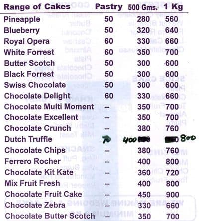 Baker's Zone Menu, Menu for Baker's Zone, Malad East, Mumbai - Zomato