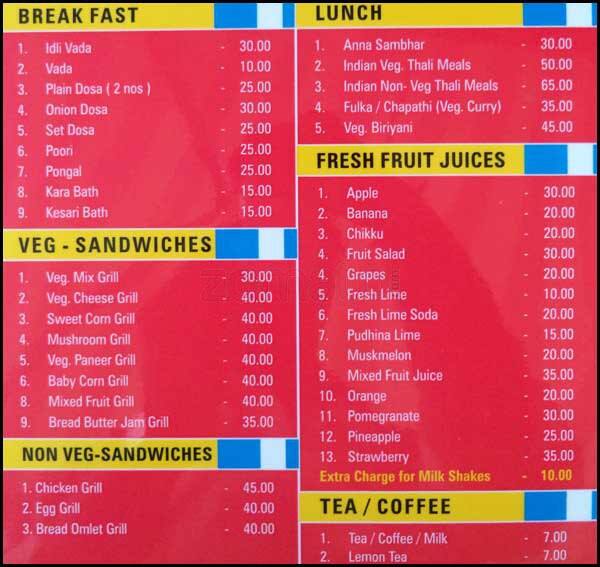 Menu at The Delish, Bengaluru, KGA Road