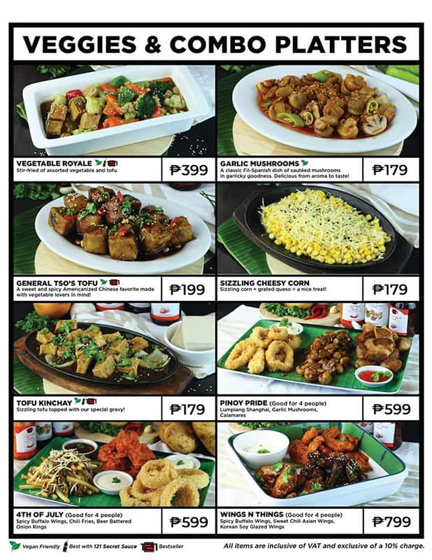 Menu at 121 Restaurant, Makati, L. P. Leviste Street