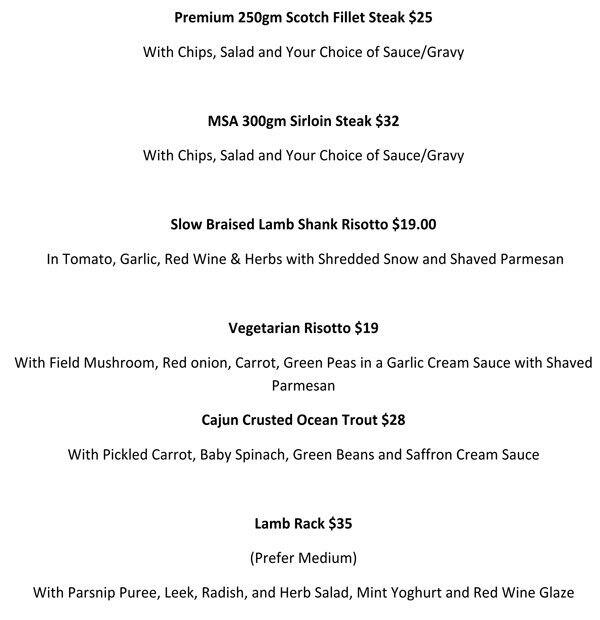 Menu at British Hotel Port Adelaide restaurant, Port Adelaide