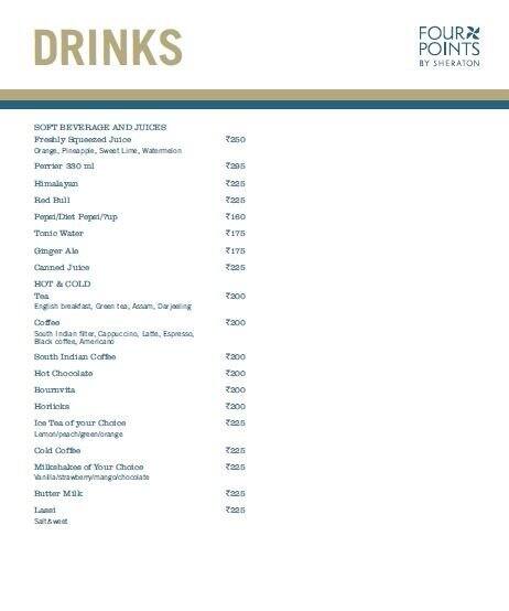 Menu at The Eatery - Four Points by Sheraton, Kochi