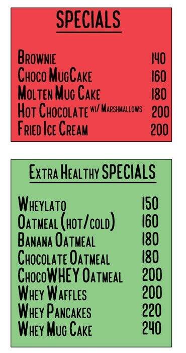 Menu at Sweet Talk Gelato Cafe, Chennai