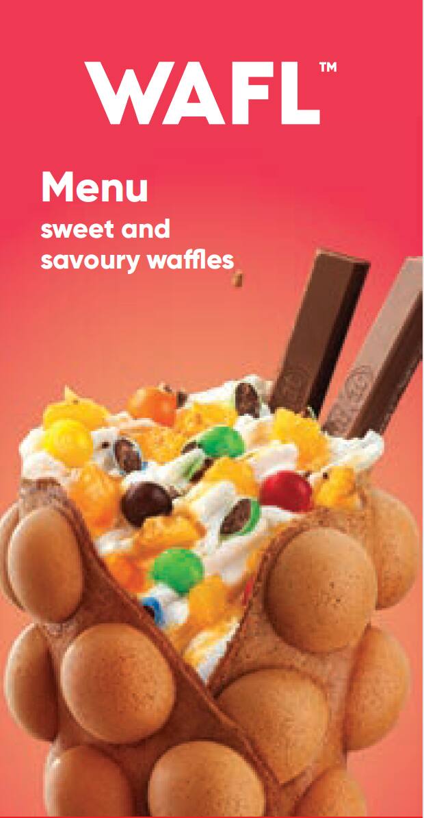 Menu at Wafl Cafe, Patna