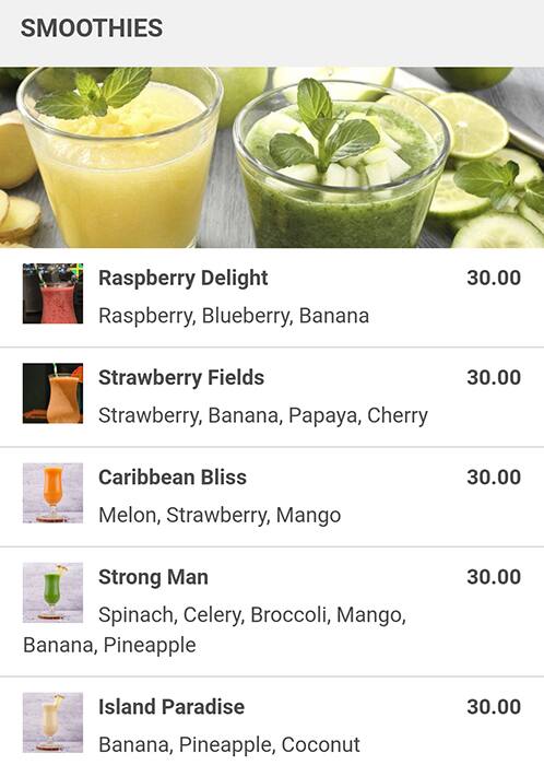 Menu at Kingston 21 restaurant, Abu Dhabi