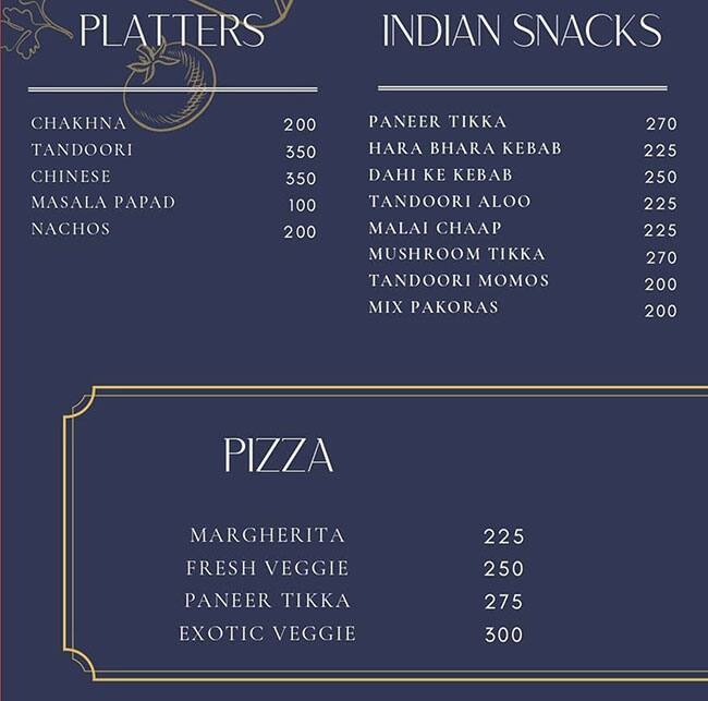 Menu of 7 Stories, Vaishali, Ghaziabad