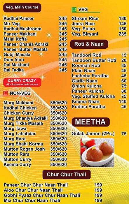 Menu of Chawla Chicken Deluxe Restaurant Since 2001, Sector 29, Gurgaon