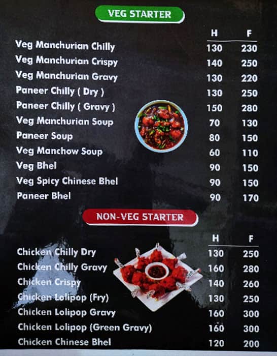 Menu of Shree Sai Chinese Corner, Airoli, Navi Mumbai