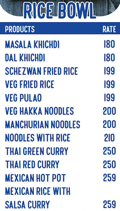 Menu of CO2 Pool & Cafe, Adalaj, Ahmedabad