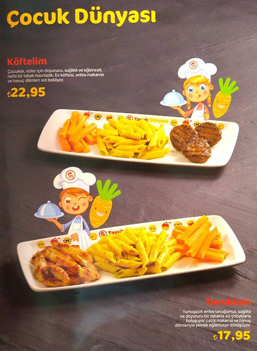Menu at Tavuk Dünyası Axis Bayrampaşa, Istanbul