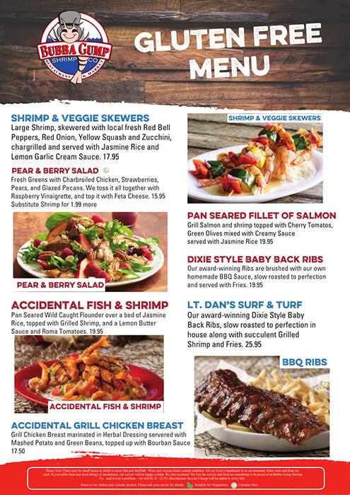 Menu at Bubba Gump Shrimp Co fast food, London