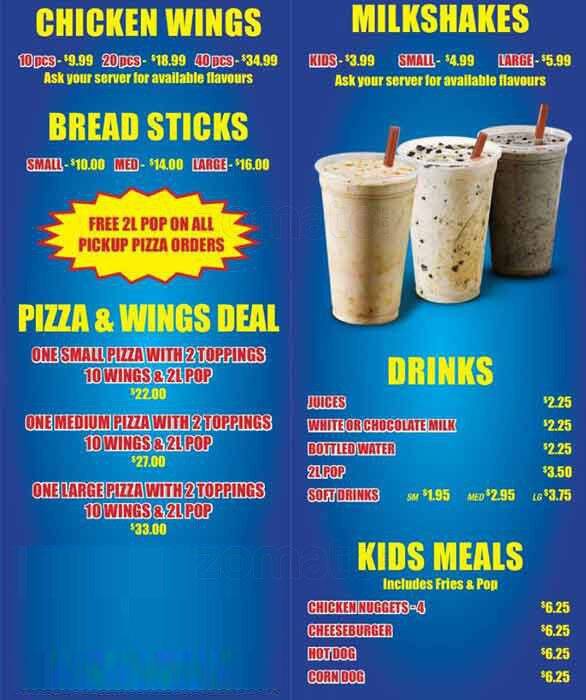 Menu at Burger Baron, Rocky Mountain House, 45 St