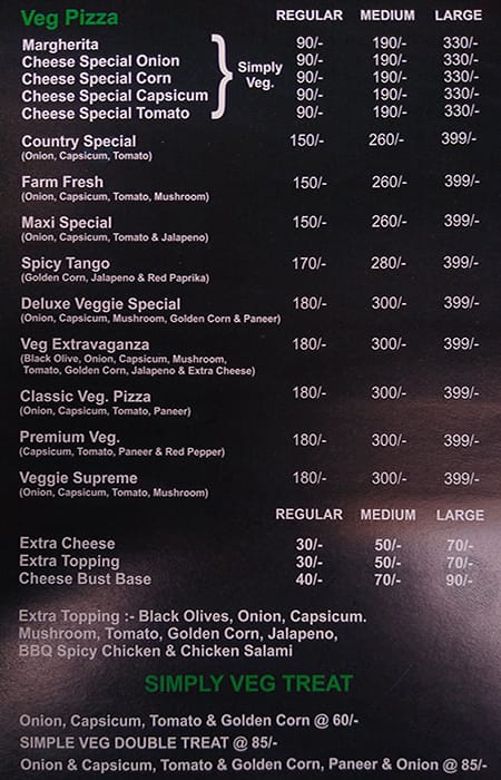 Menu of Maxi Burger, Kalkaji, New Delhi