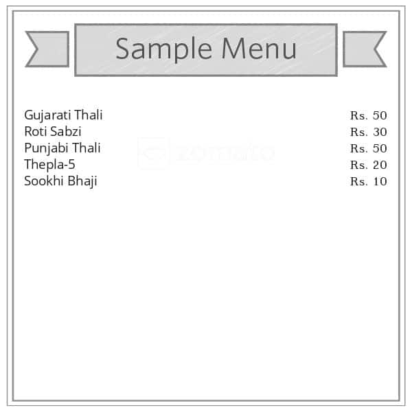 Menu of Ghar Ka Khana, Prahlad Nagar, Ahmedabad