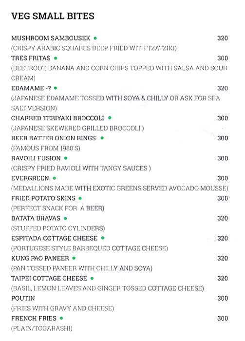 Menu at Dali - The Art Cafe', Nagpur