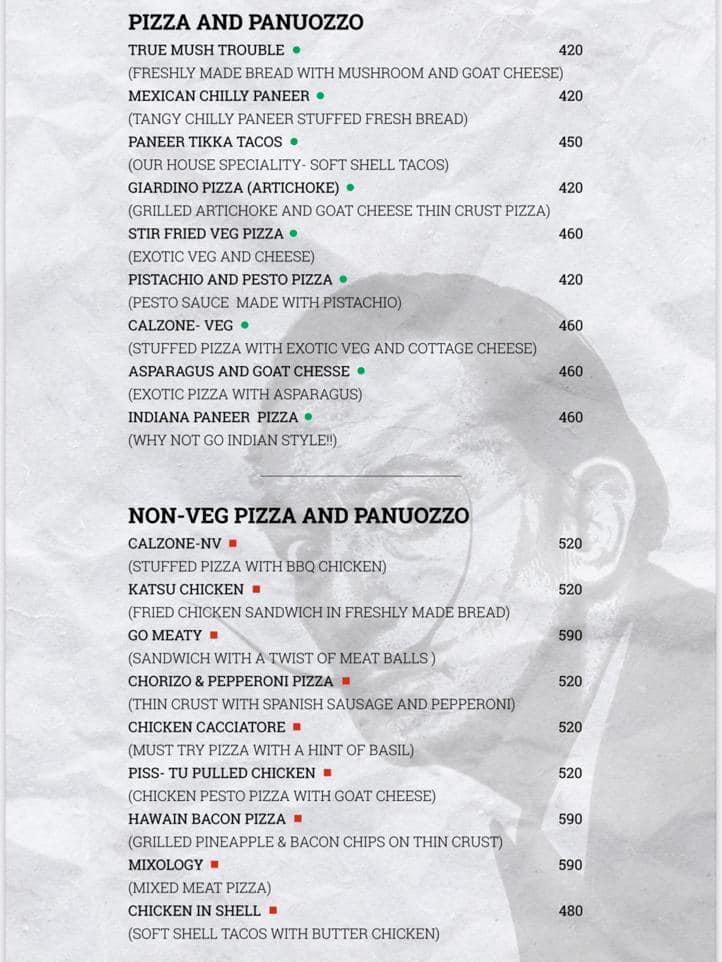 Menu at Dali - The Art Cafe', Nagpur