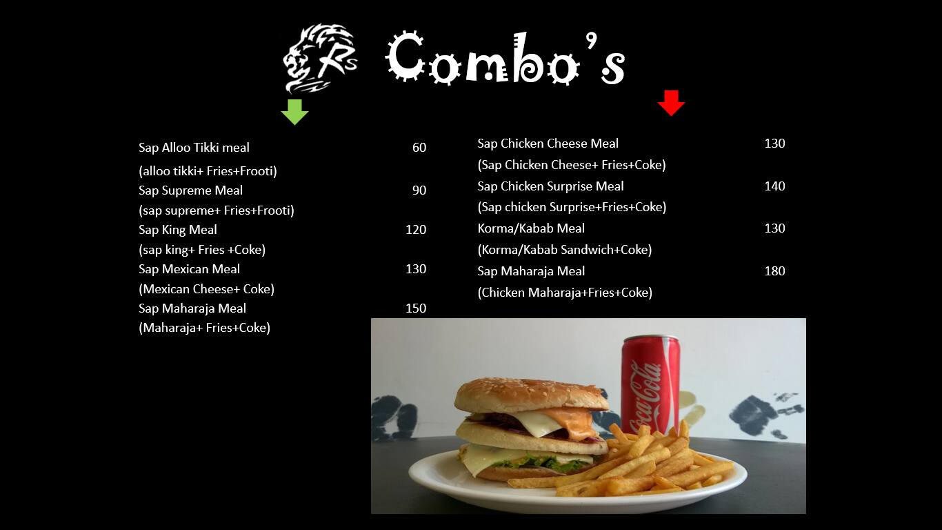 Menu at Sap.O.Rous, New Delhi, G-48