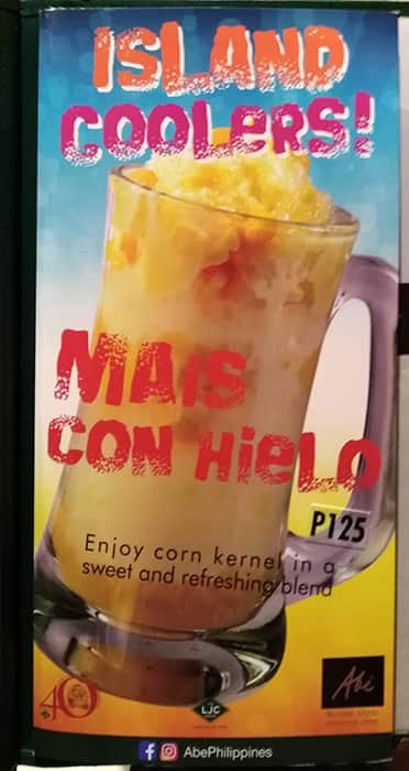 Menu at Abe pub & bar, Pasay