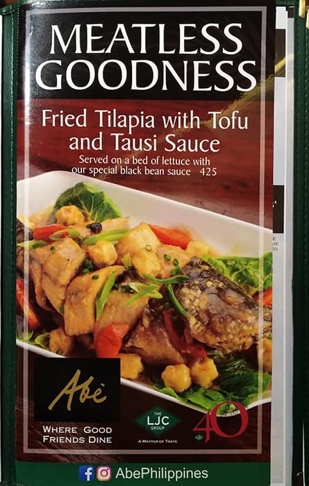 Menu at Abe pub & bar, Pasay