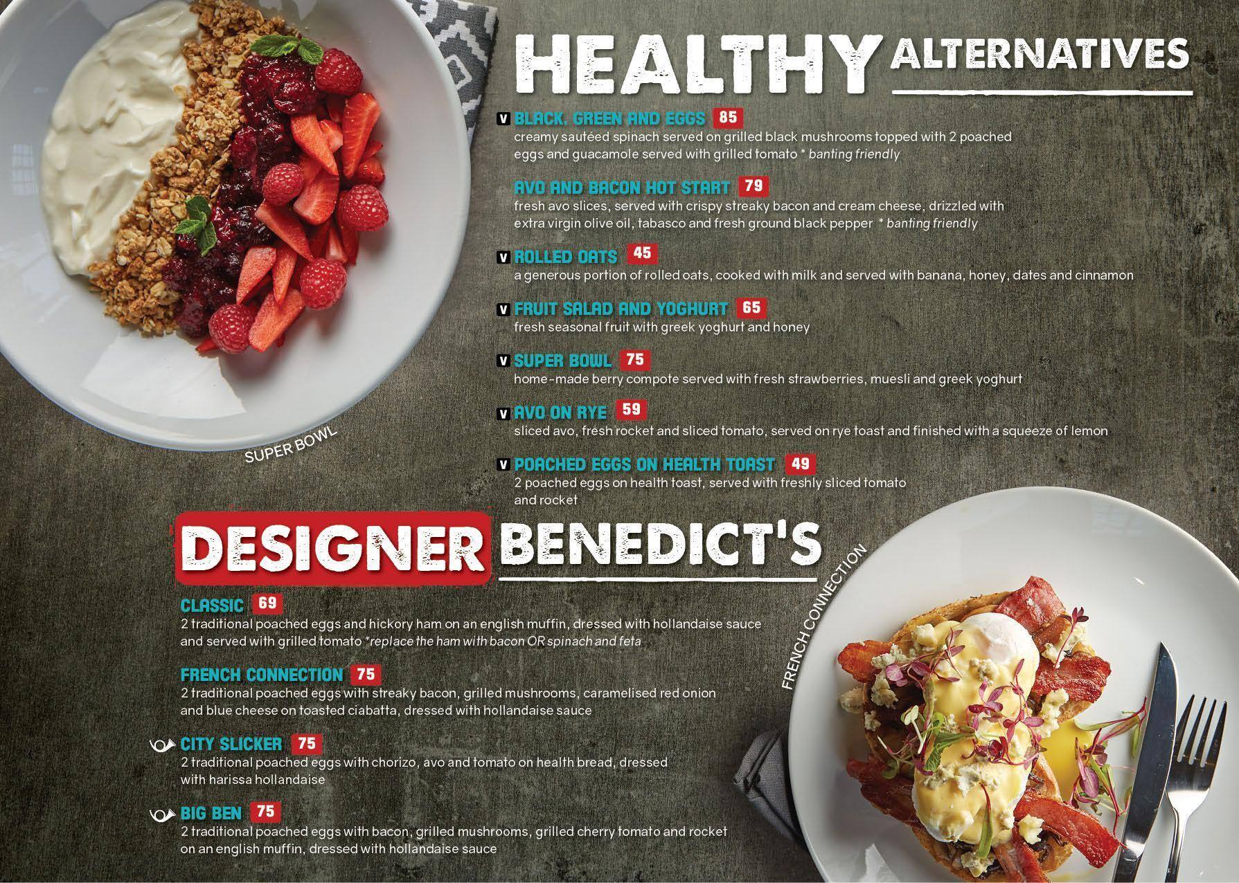 Menu at NewsCafe Blouberg, Cape Town