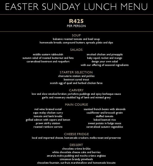 The Oak Bar - Irene Country Lodge Menu - Zomato SA