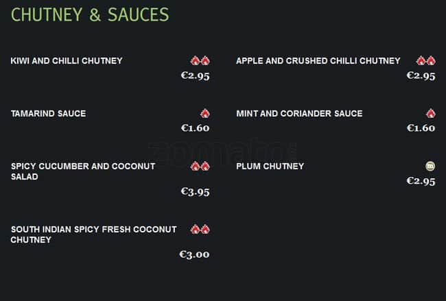 Menu at Indie Spice Grill restaurant, Swords, Burgundy House