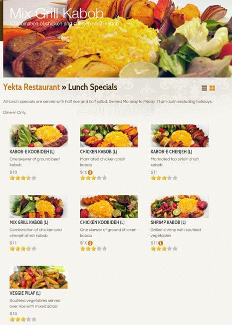 Yekta Kabob House Menu, Menu for Yekta Kabob House, Rockville ...