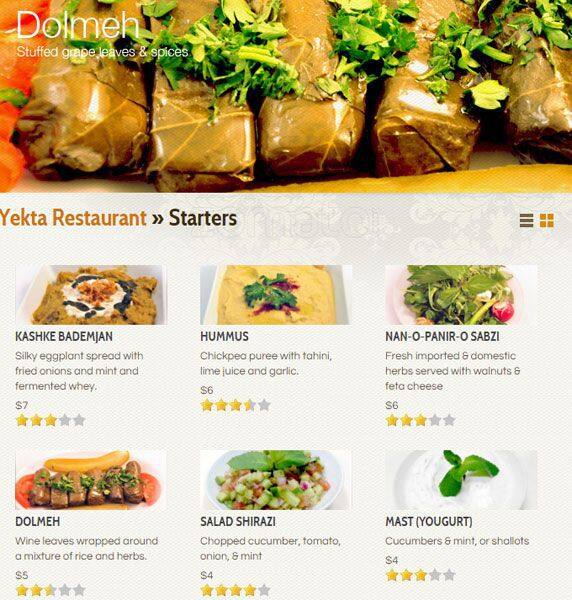 Menu at Yekta Kabob Counter restaurant, Rockville