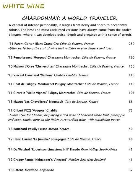 Menu at Backstreet Cafe, Houston