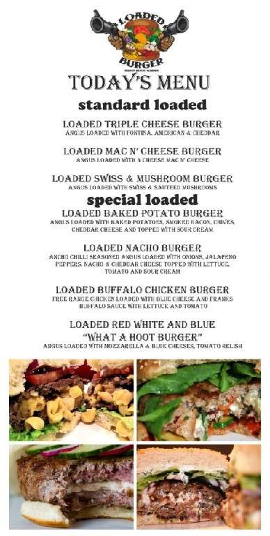 The Loaded Burger Menu, Menu for The Loaded Burger, Boca Raton, Miami ...