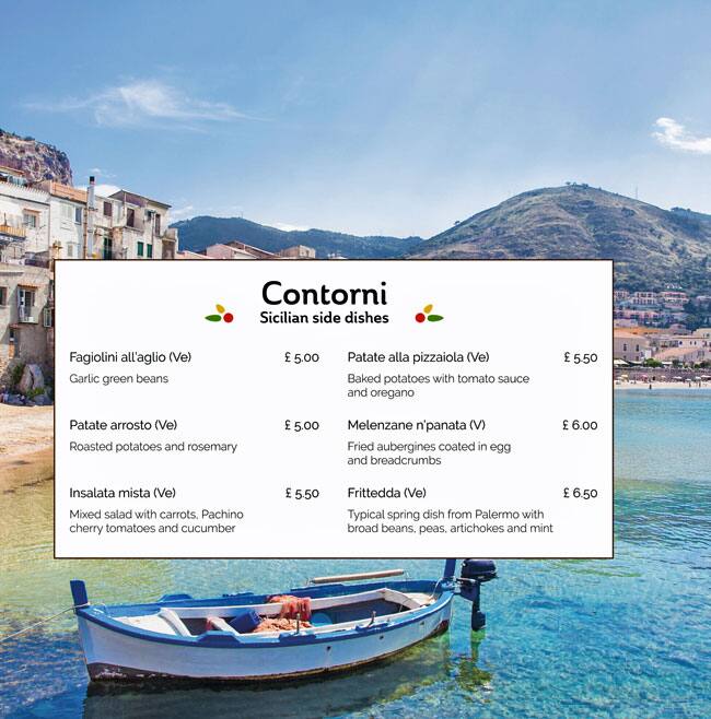 Menu at Enzo's Kitchen restaurant, London