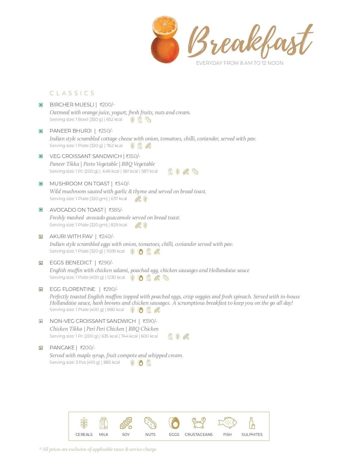 Menu of Smoor, Indiranagar, Bangalore