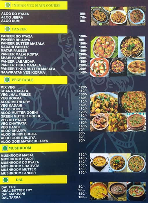 Menu at The Quencher, Ranchi