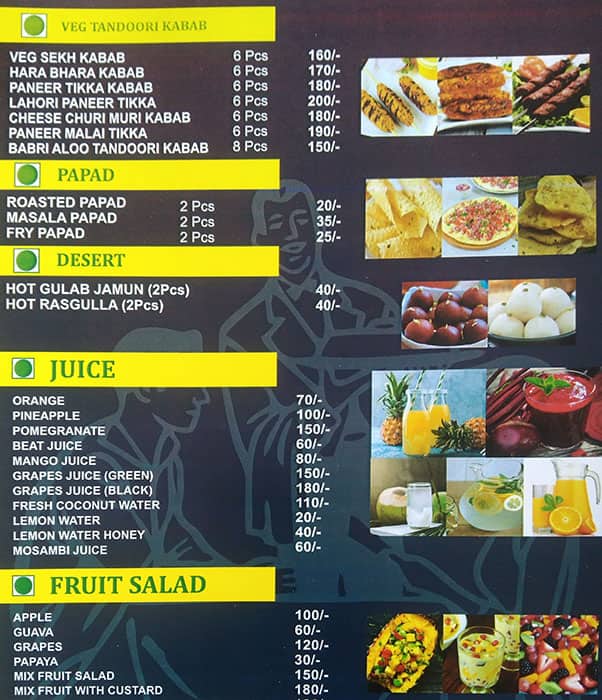 Menu at The Quencher, Ranchi