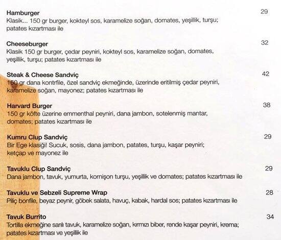 Carta de Harvard Cafe Watergarden, Estambul, Barbaros Mahallesi