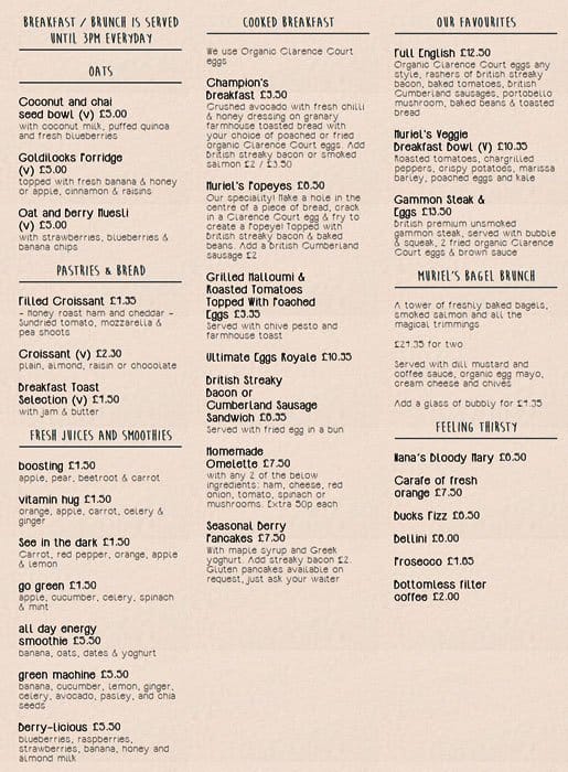 Muriel's Kitchen Menu, Menu for Muriel's Kitchen, Soho, London - Zomato UK