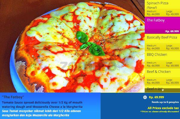 Menu at Izzi Pizza restaurant, South Tangerang, Ruko kebayoran bintaro