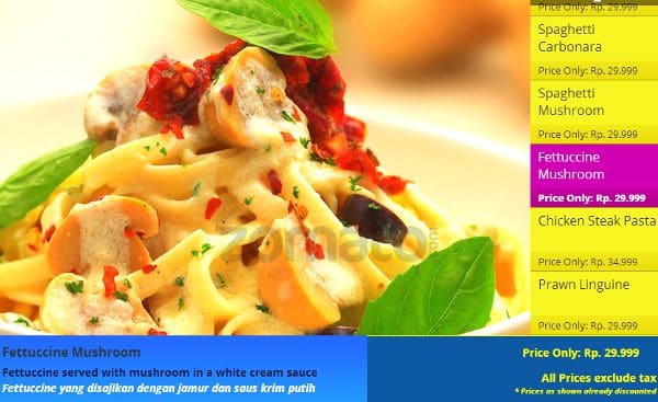 Menu at Izzi Pizza restaurant, South Tangerang, Ruko kebayoran bintaro