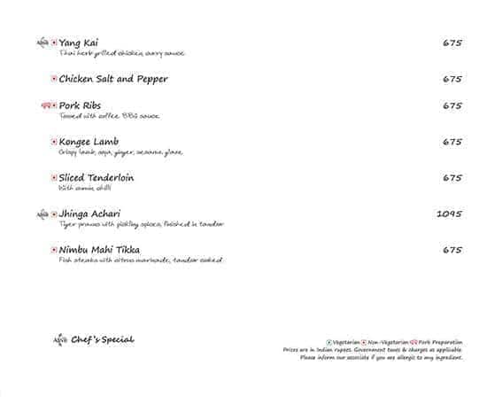 Menu of Asia Alive - DoubleTree By Hilton, Sector 56, Gurgaon