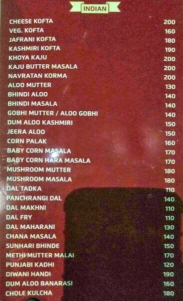 Menu at Shiv Aangan, Ahmedabad, Hotel Maan Residency
