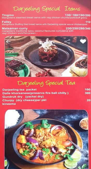 Menu at Darjeeling Special Cafe, Gurugram, St Thomas Marg