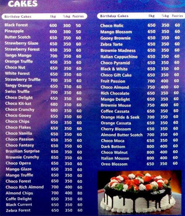 Le Gateau Menu, Menu for Le Gateau, Virar, Mumbai - Zomato