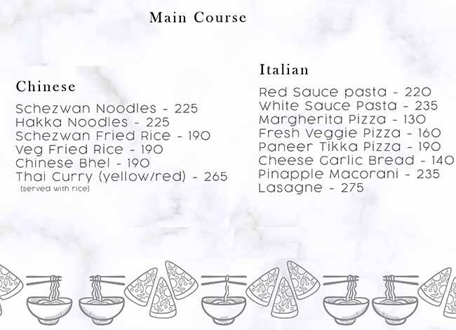 Menu at Rasoi by Rosette, Vadodara