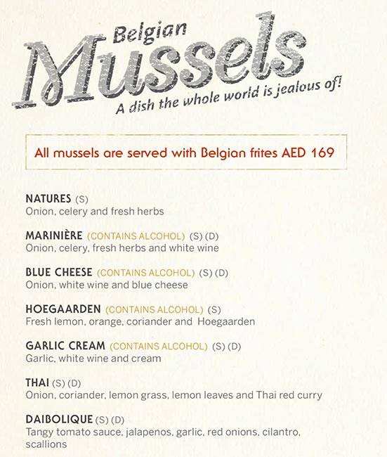 Menu at Mazar pub & bar, Dubai